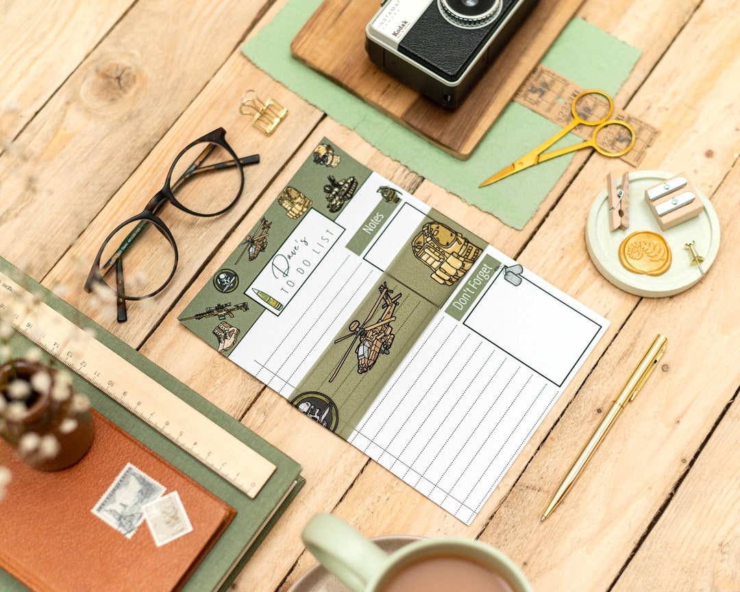 Personalised Military Infantry to Do Lists - Checklist - Planner ...