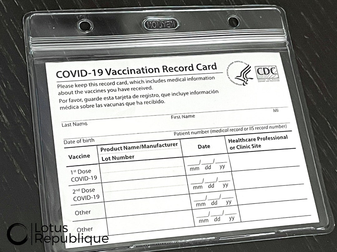 CDC Vaccination Cardholder (the Blank CDC Card is NOT Included ...