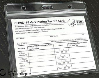 10pcs CDC Vaccination Record Card Holders 3 X 4 Badge Holders for ID ...