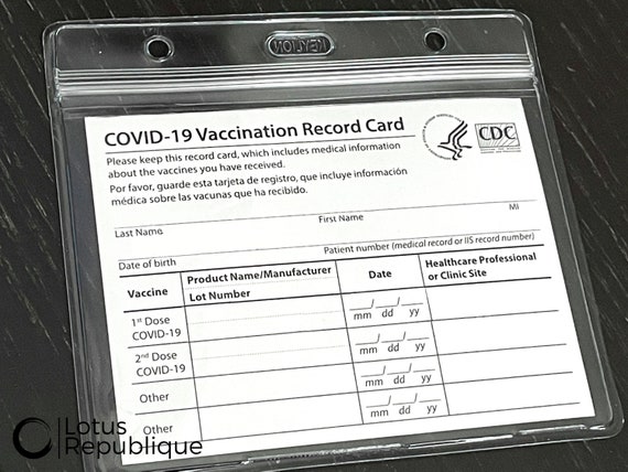CDC Vaccination Cardholder the Blank CDC Card is NOT - Etsy