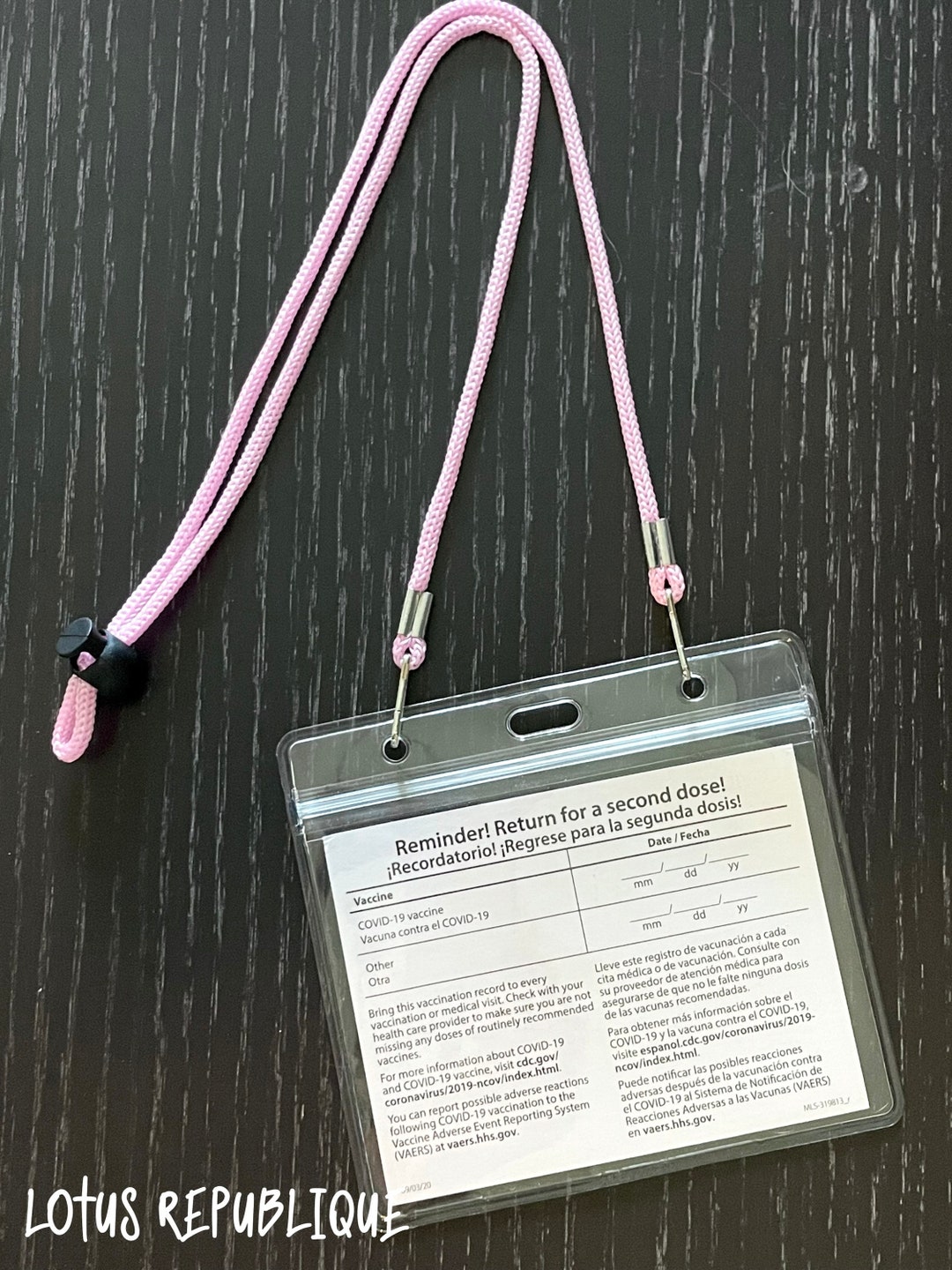 Vaccination Card Holder and Adjustable Lanyard, CDC Card Holder ...