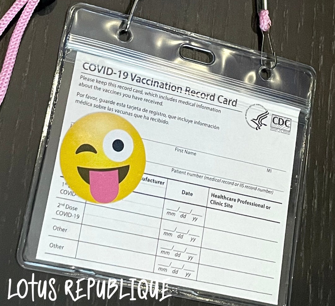 Vaccination Card Holder With Removable Privacy Sticker, CDC Card Holder ...