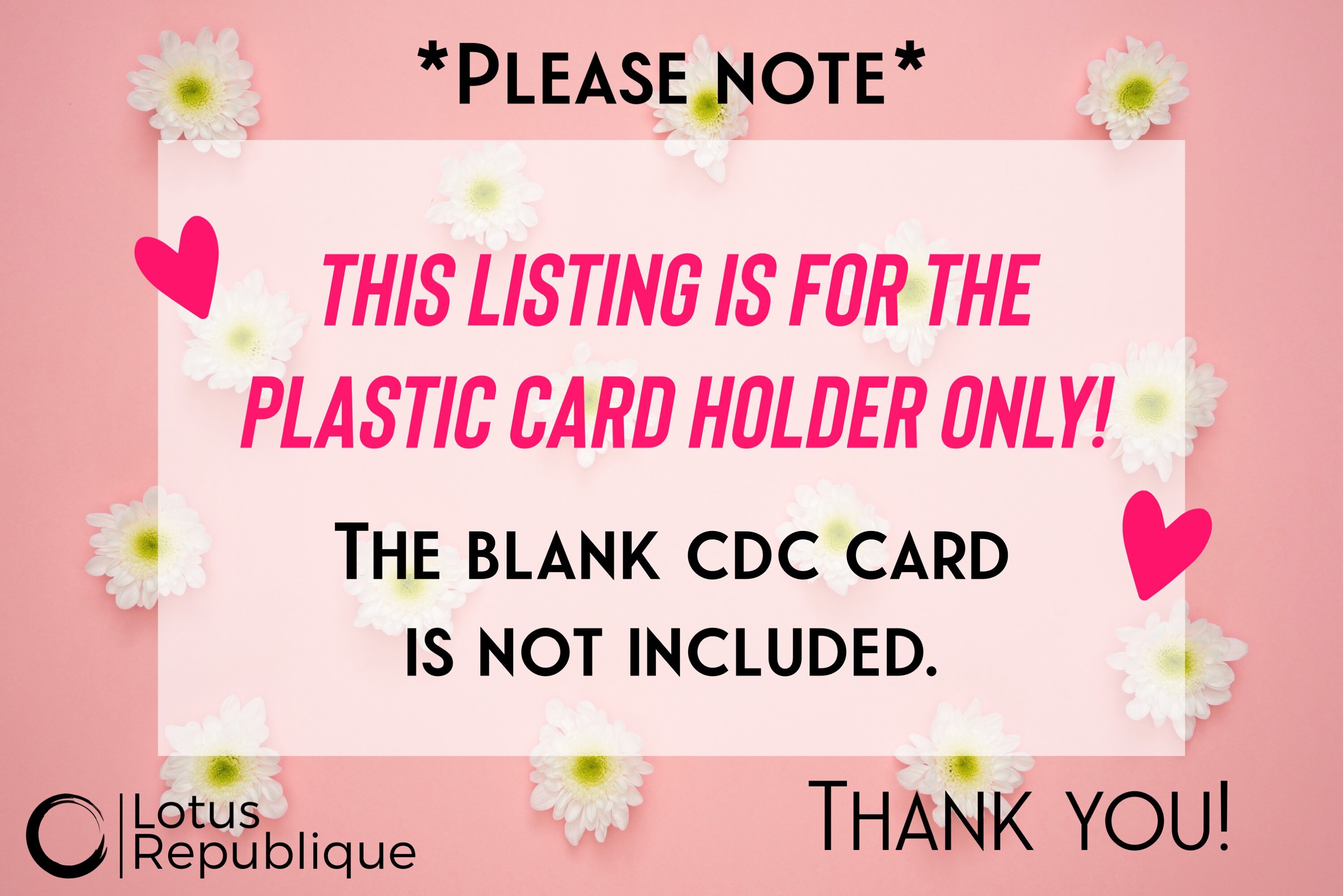 CDC Vaccination Cardholder the Blank CDC Card is NOT - Etsy