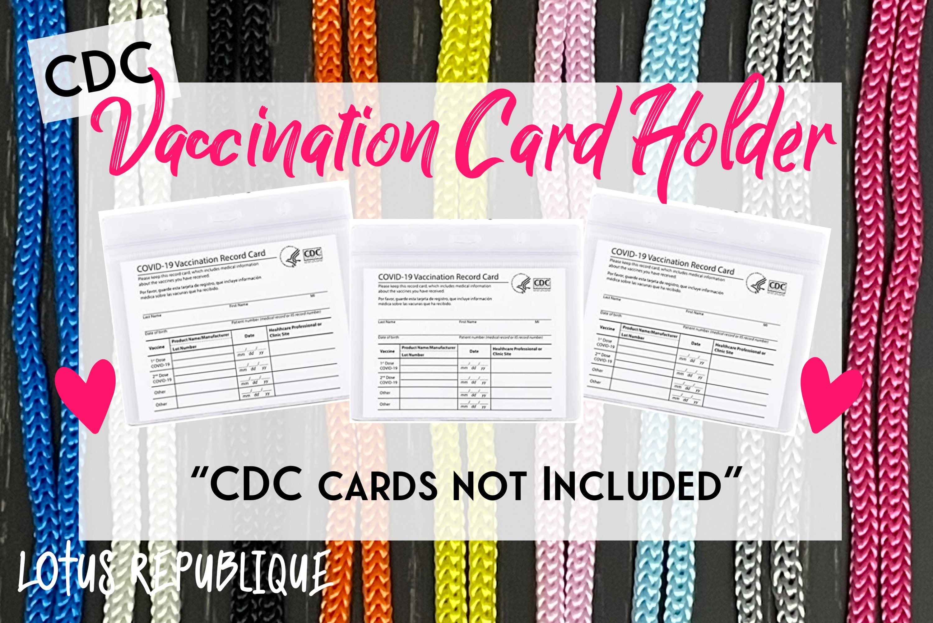 CDC Vaccination Cardholder (the Blank CDC Card is NOT Included ...