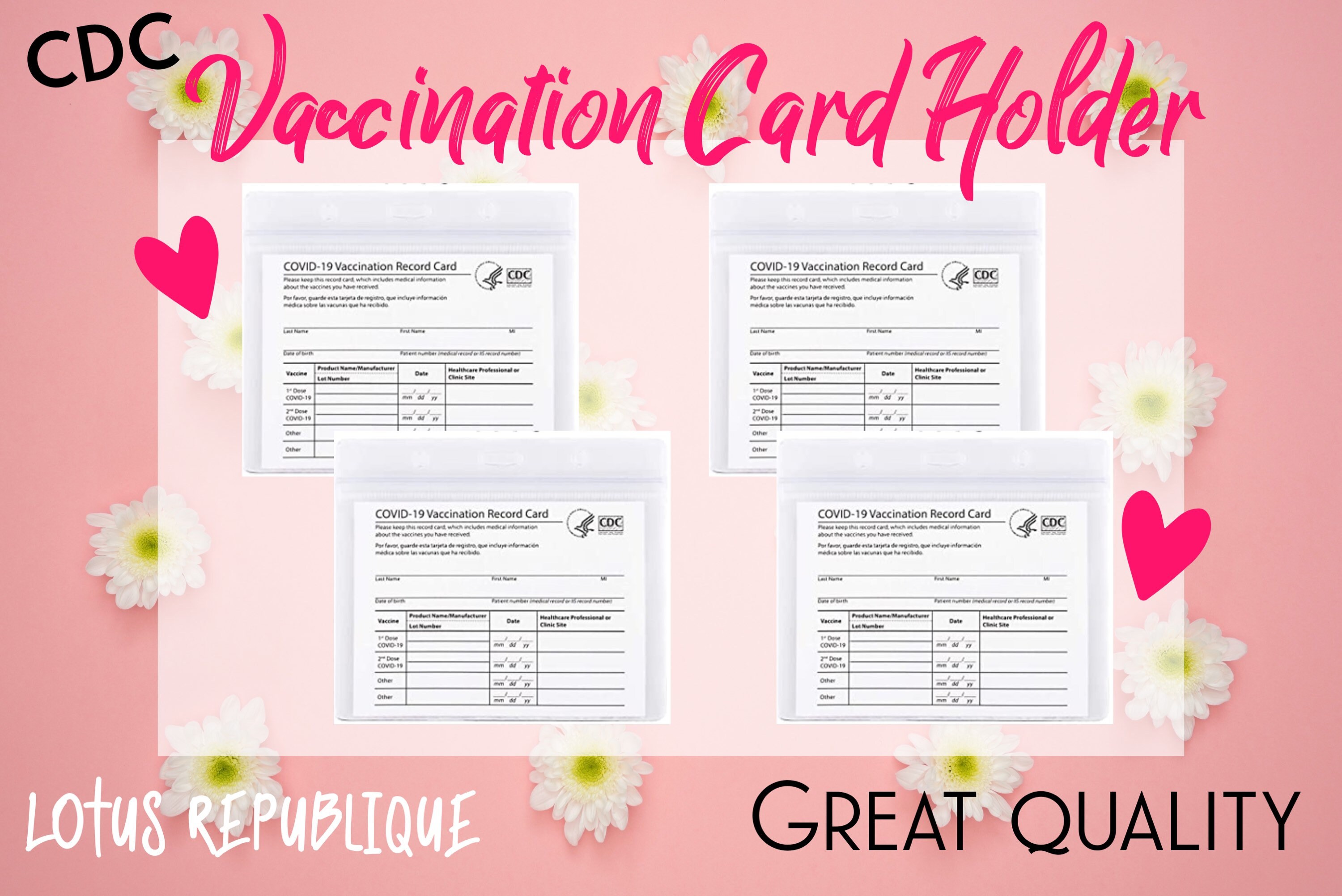 CDC Vaccination Cardholder (the Blank CDC Card is NOT Included ...