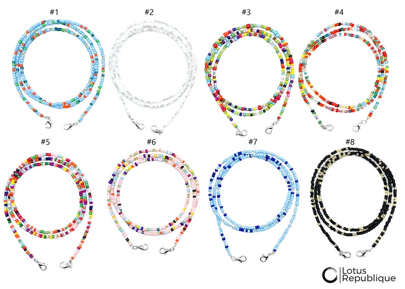 Beaded Mask Chain, Face Mask Lanyard, Mask Chain, Facemask Lanyard ...