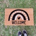 Boho Rainbow Doormat Rainbow Doormat Boho Decor Porch Doormat Rainbow ...
