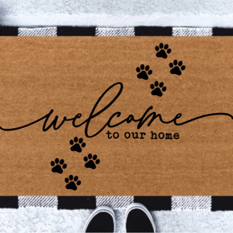 Welcome Mat Dog - Etsy