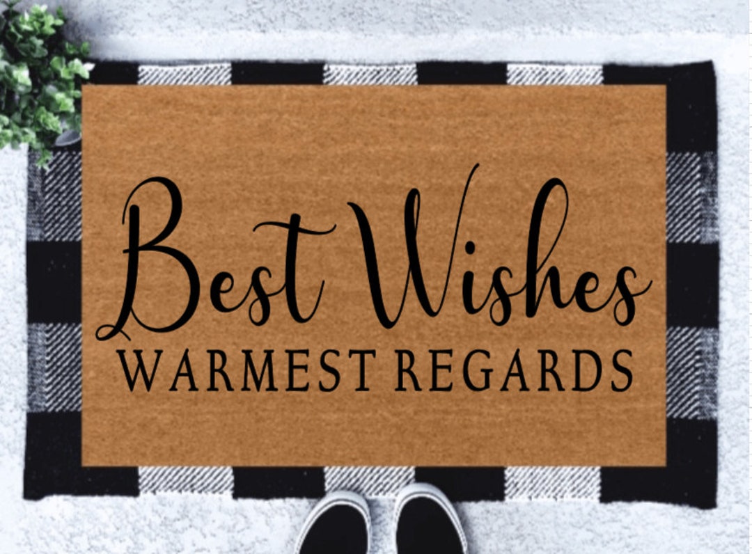 Best Wishes Warmest Regards | Welcome Mat | Porch Decor | Farmhouse ...