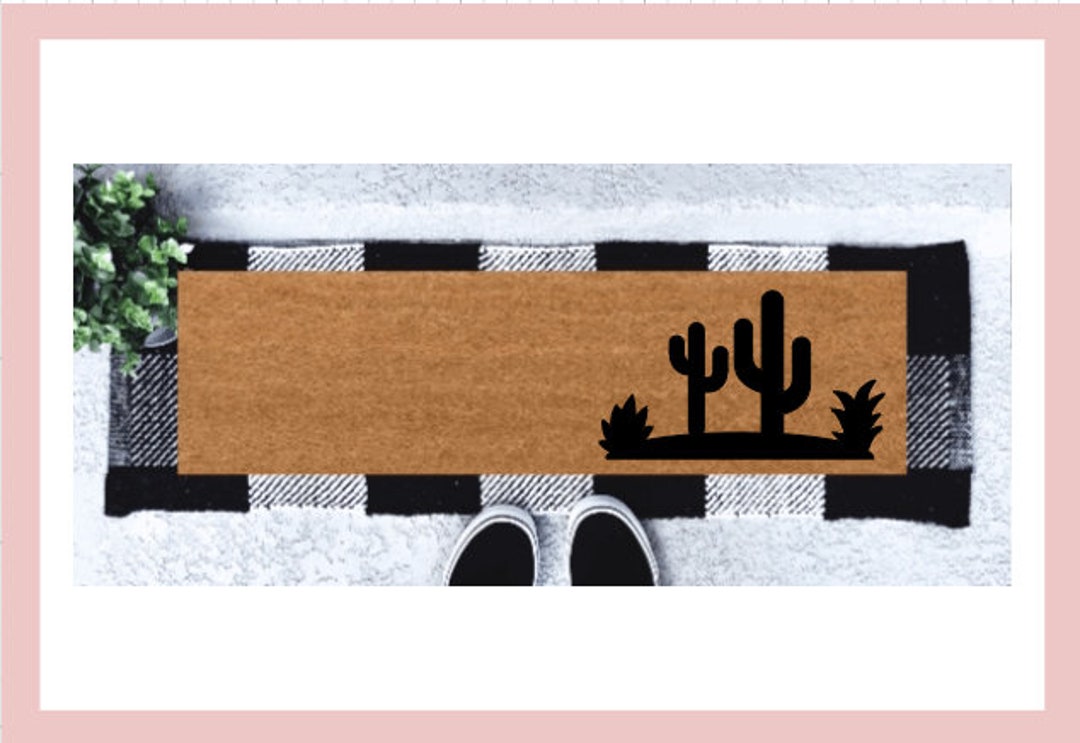 Desert Plants Skinny Doormat | Cactus Narrow Doormat | Desert Plants ...
