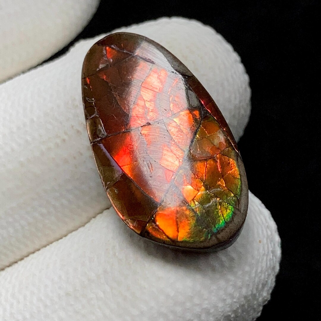 Ammolite, Freeform Cabochon, 22x12x3 MM, 9 CTS, Beautiful Cabochon, #C ...