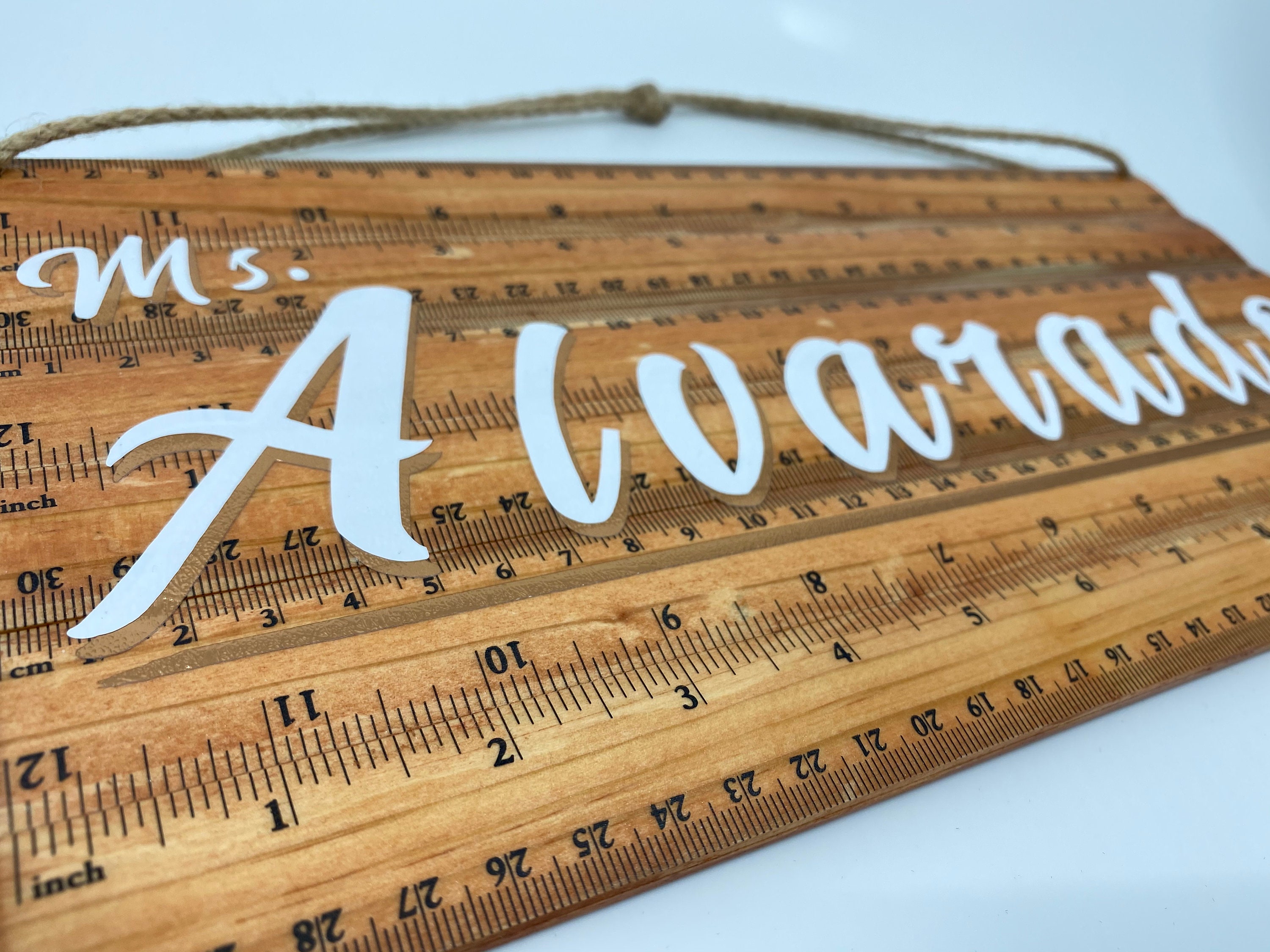 Wooden Ruler Teacher Sign Customized Teacher Gifts | Etsy