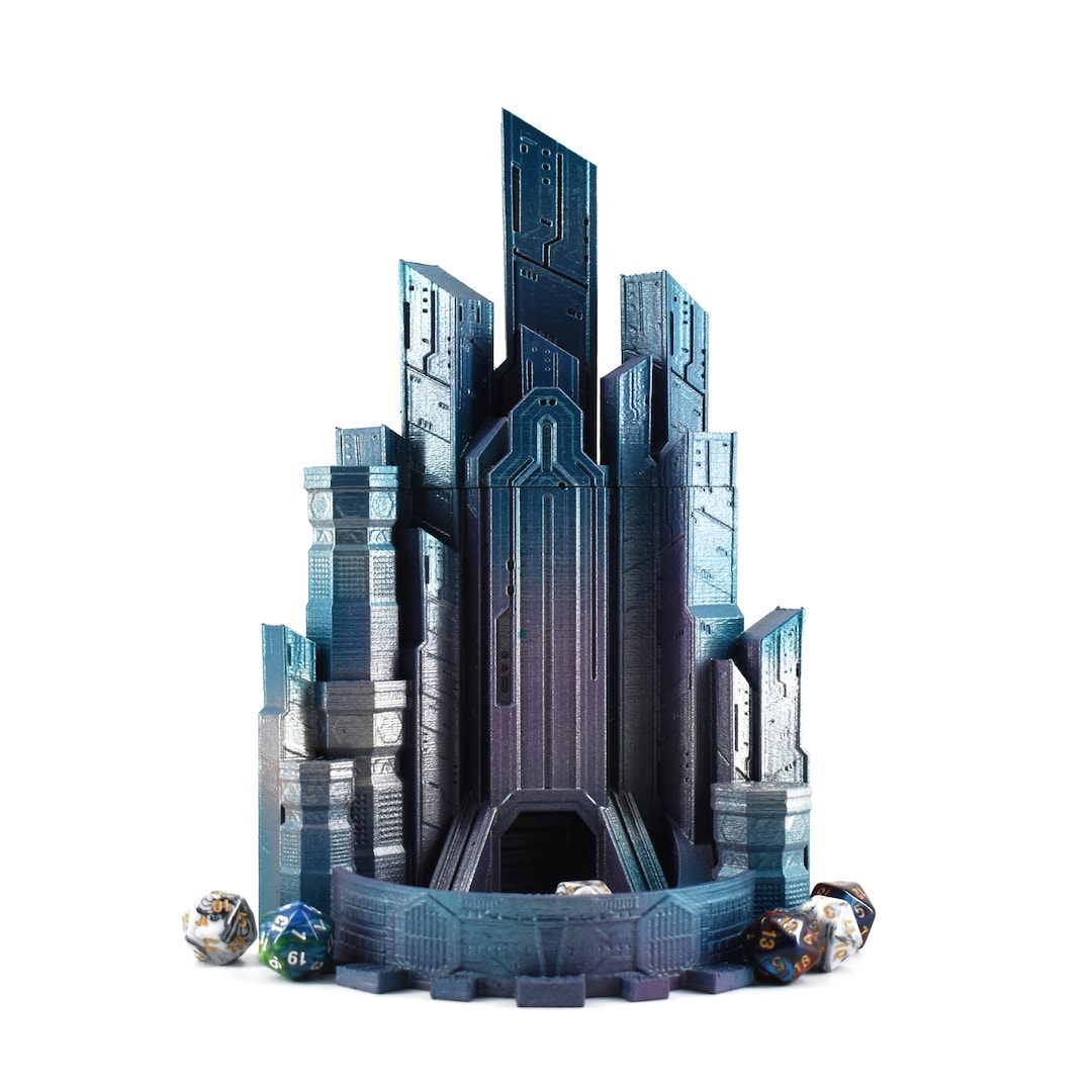 Cyberpunk City Dice Tower - 3D Printed - Over 30 Colors, Hand Painted ...