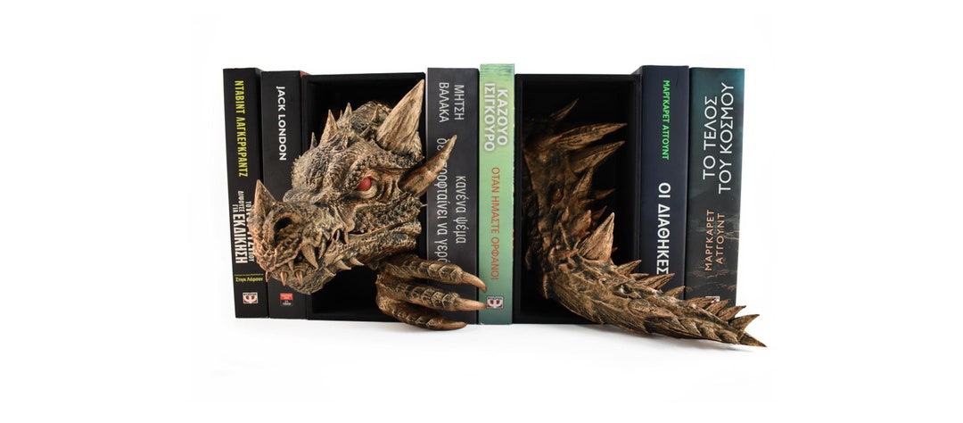Dragon Book Nook With Tail, Unique Gift for Book Lovers, Fantasy ...