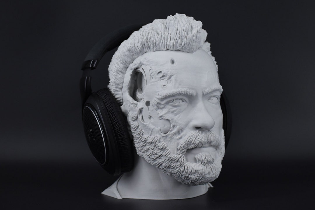 Terminator Dark Fate Headphone Stand , Paintable Bust , Different ...