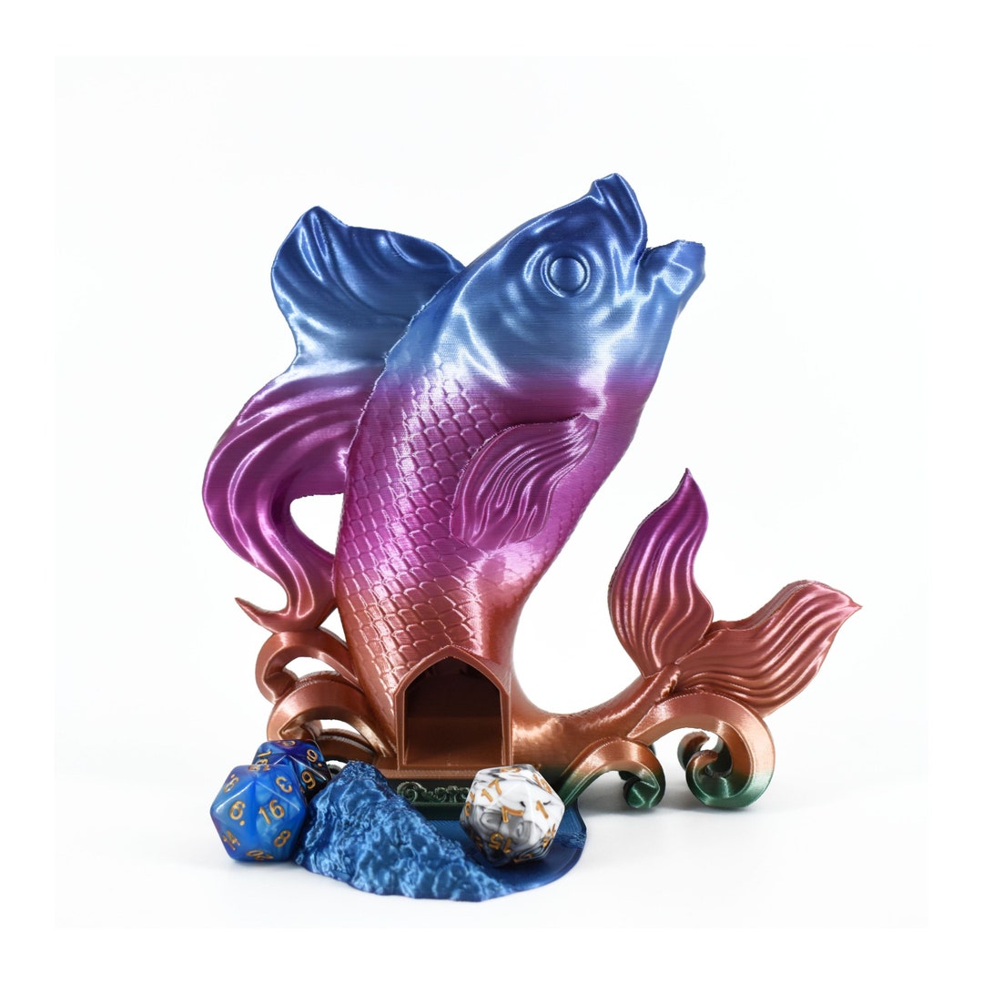 Koi Fish Dice Tower 3D Printed Over 30 Colors Ideal for - Etsy