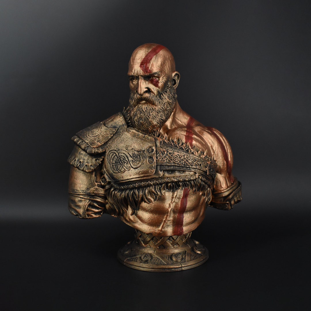 Kratos God of War Ragnarok Bust | Paintable or Painted Bust | Gift for ...