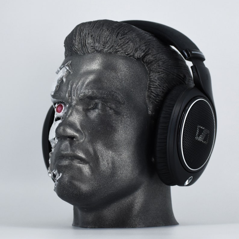 Terminator T-800 Headphone Stand , Paintable Bust , Different Colors - Etsy