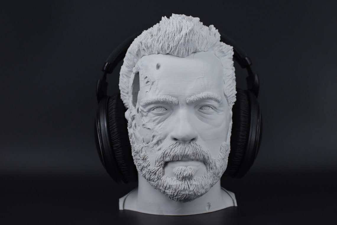 Terminator Dark Fate Headphone Stand , Paintable Bust , Different ...