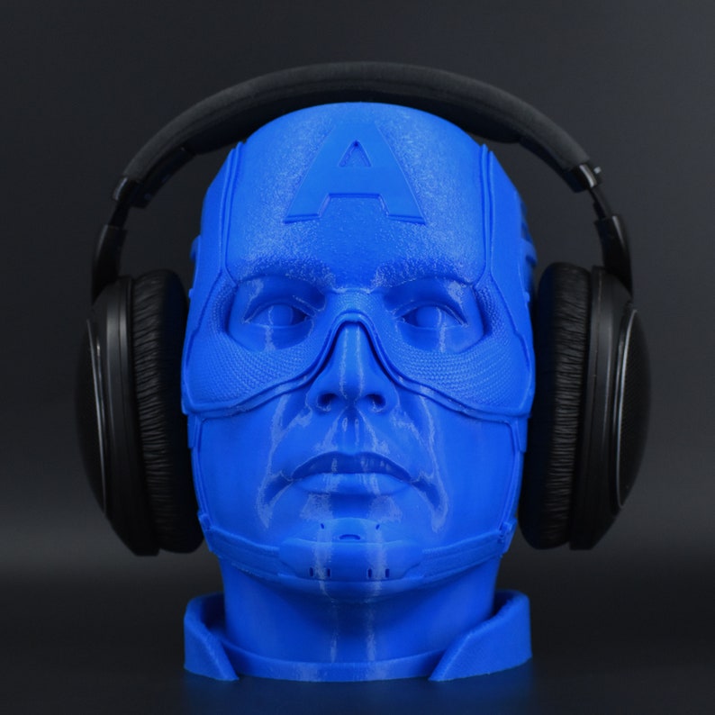Captain America Headphone Stand Paintable Bust Different - Etsy