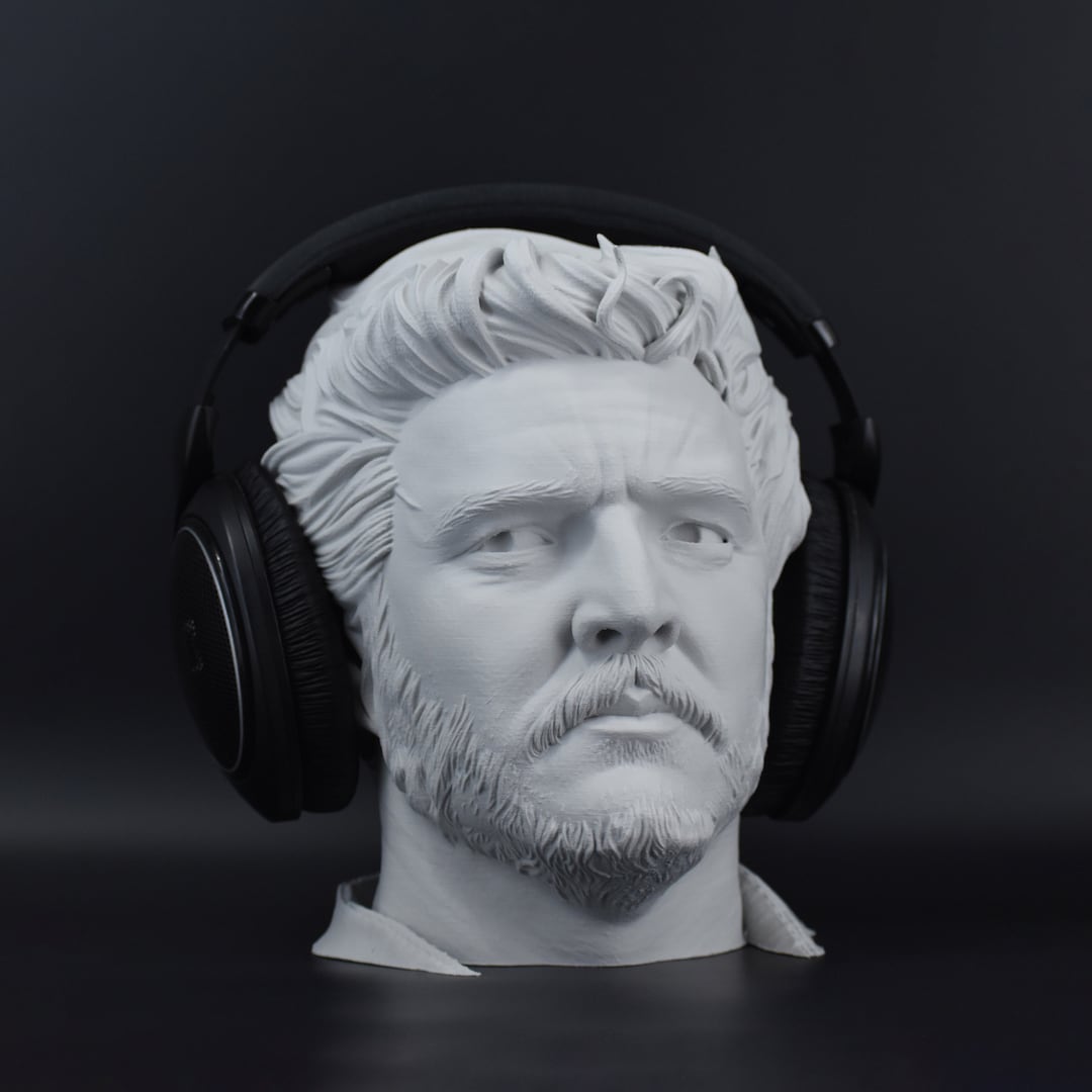 Joel Headphone Stand | Pedro Pascal | the Last of Us | Paintable Bust ...