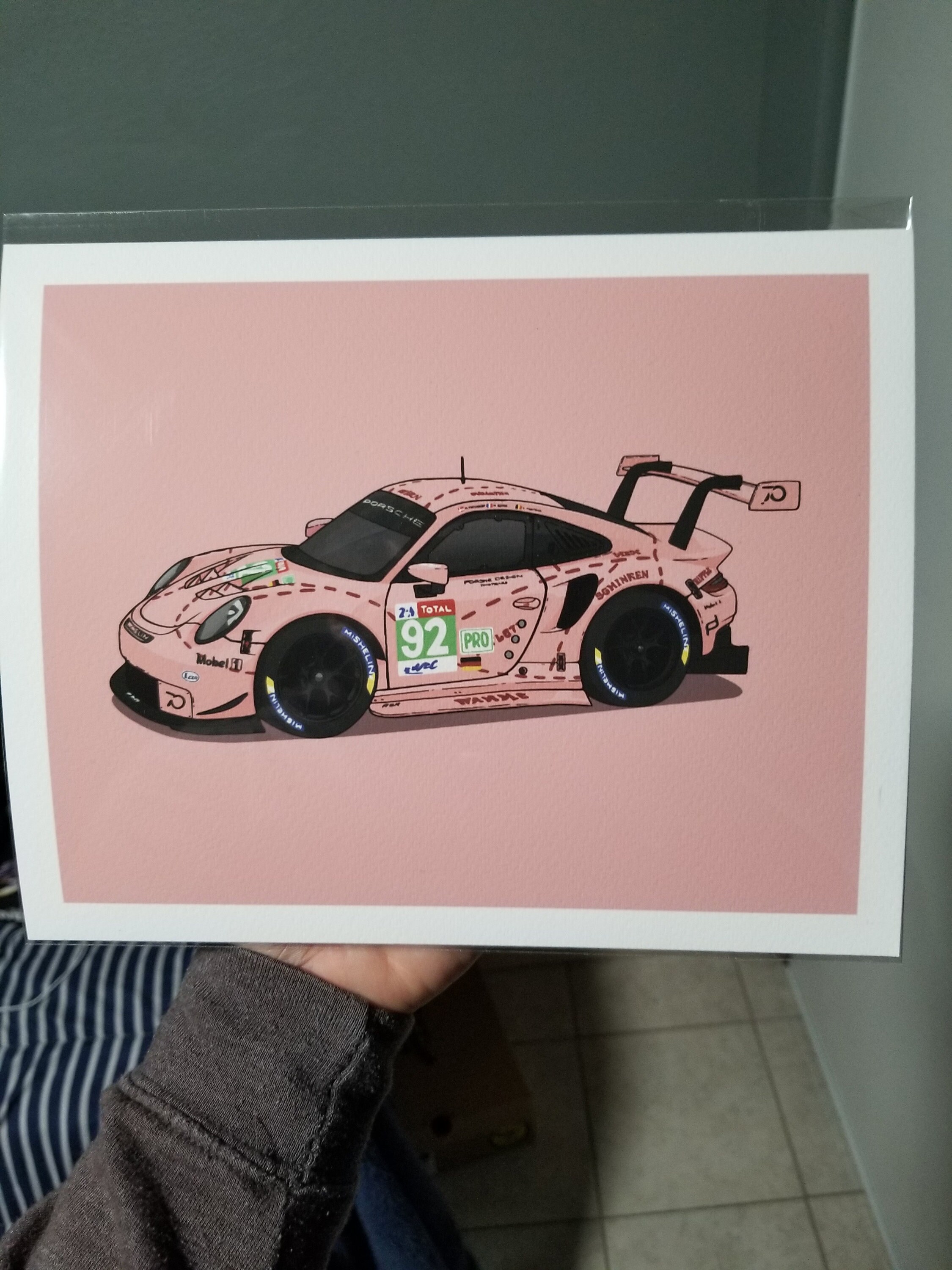 Porsche 911 RSR Prints // Made to Order // Porsche Illustration // Pink ...