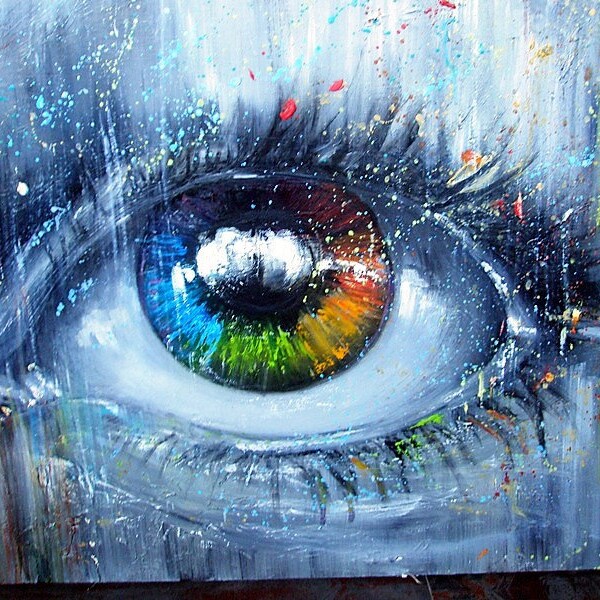 Eye Portrait Painting - Etsy