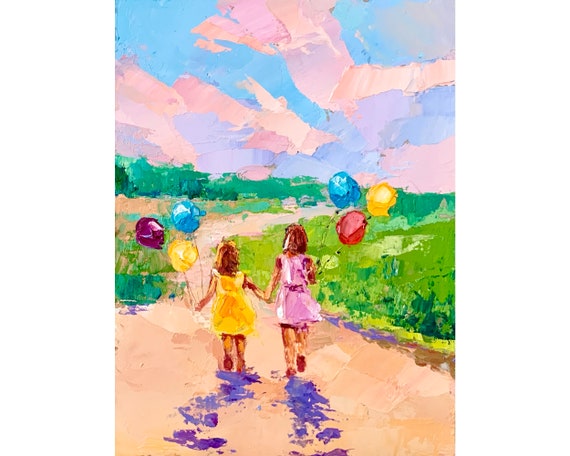 Two Sisters Two Daughters Original Art | Etsy