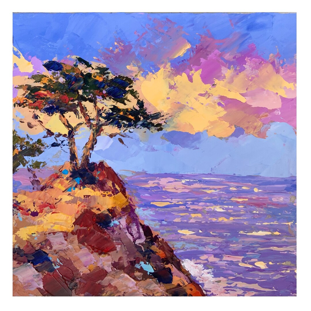 Michigan Painting Pictured Rocks Original Art Lake Superior Impasto Oil ...