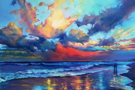 California Painting Original Painting Seascape Painting by | Etsy