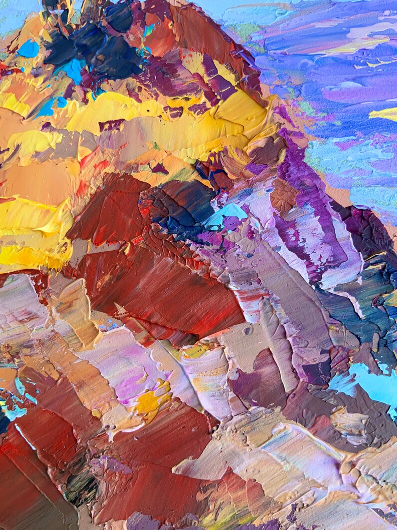 Michigan Painting Pictured Rocks Original Art Lake Superior - Etsy