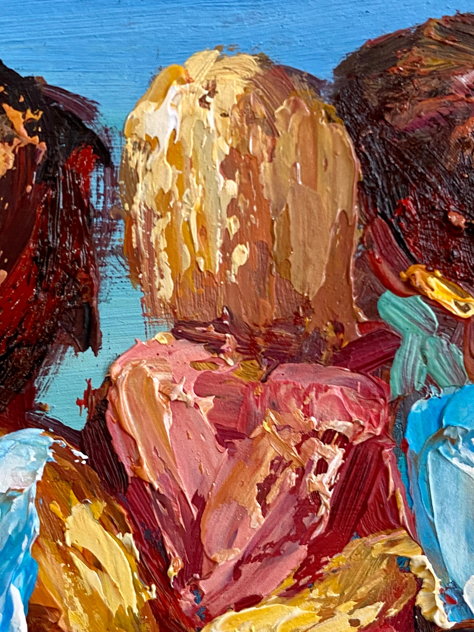 Parents and Daughter Painting Original Painting Family Art - Etsy