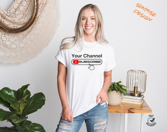 YOUTUBE Channel Custom T-shirt - Etsy