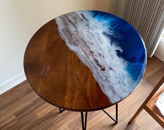 Resin Art Beach Table | Etsy