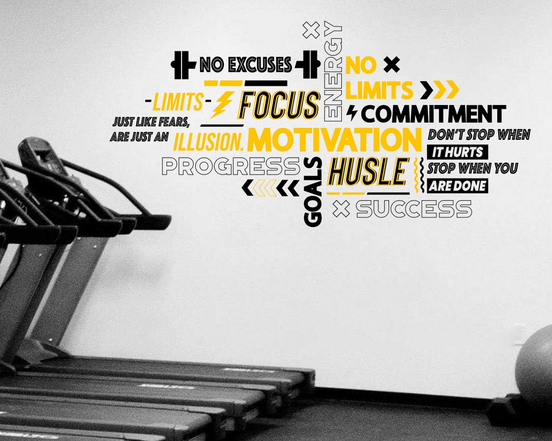 Personalised Motivational Gym Fitness Vinyl Stickers, Motivational ...