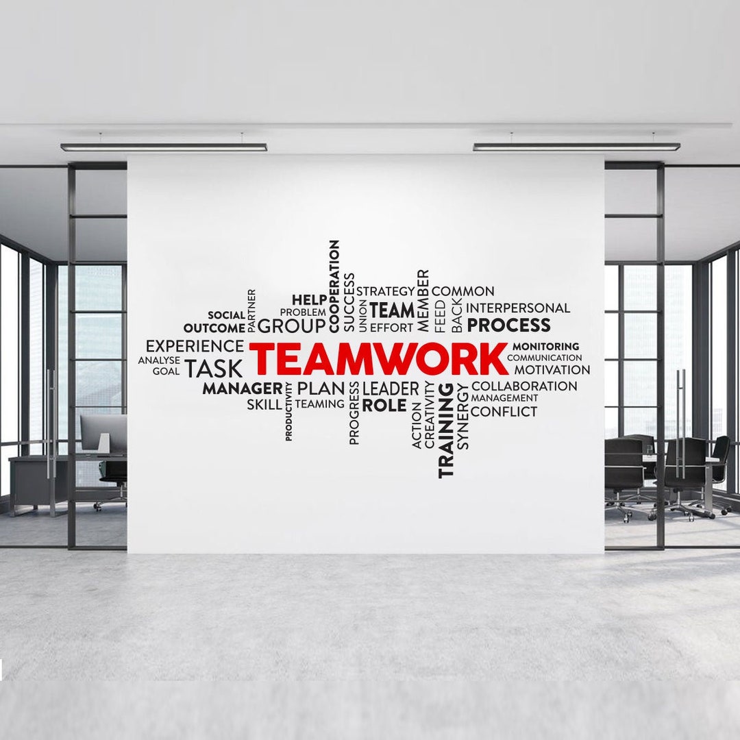 Teamwork Inspirational Quote, Positive Quotes Wall Decal, Motivational ...