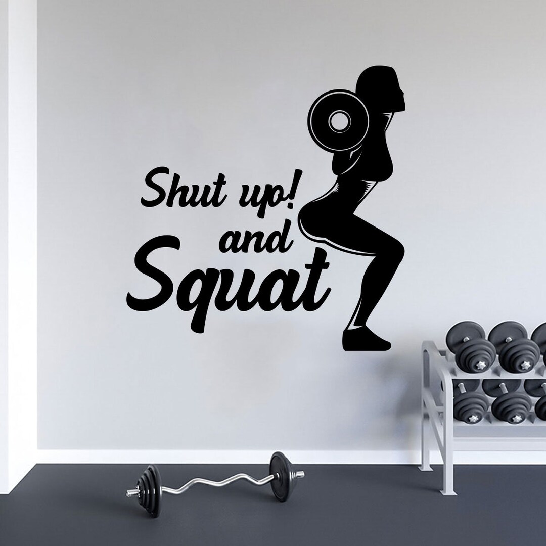 Squat Girls Home Gym Wall Decal Home Gym Vinyl Wall Sticker - Etsy