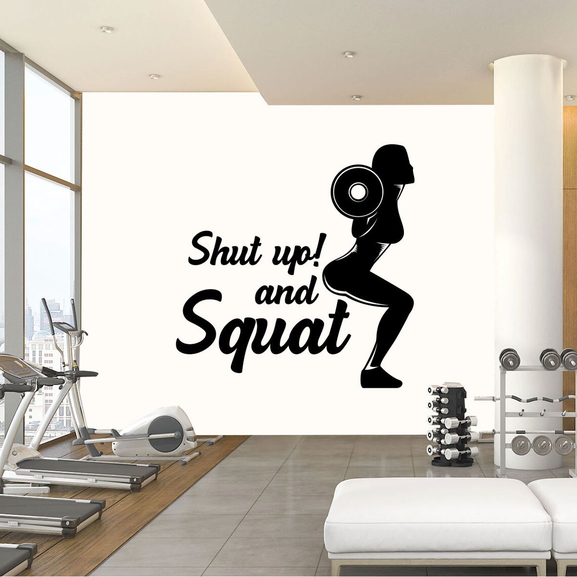 Squat Girls Home Gym Wall Decal Home Gym Vinyl Wall Sticker | Etsy