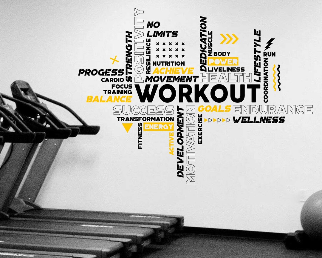 Workout Hard Gym Fitness Positive Quotes, Motivational Fitness Wall ...