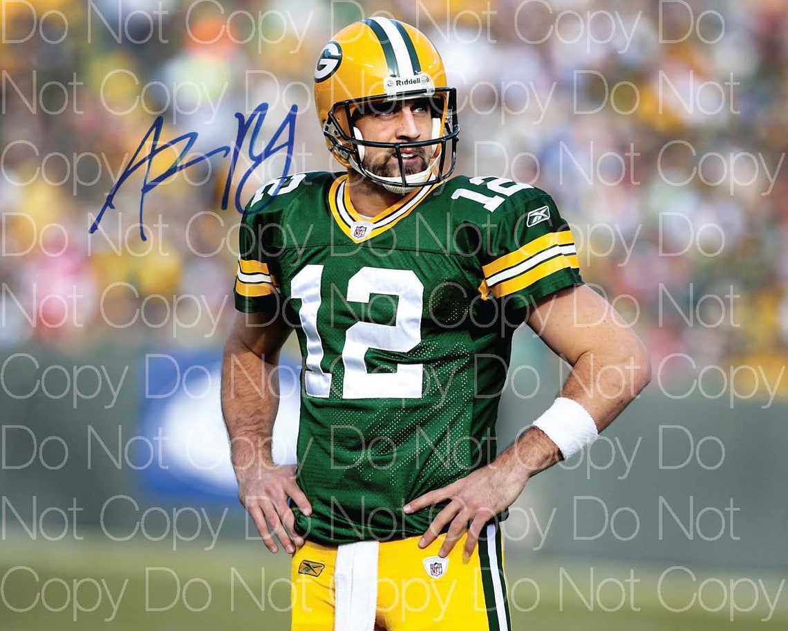 Aaron Rodgers Packers signed 8X10 print photo photograph | Etsy