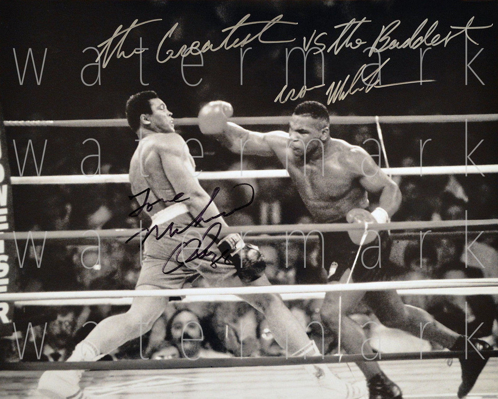 Mike Tyson Vs Muhammad Ali Signed 8X10 Print Photo Photograph | Etsy