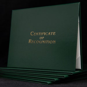 Certificate of Recognition Tent-style Document/award/certificate Cover ...