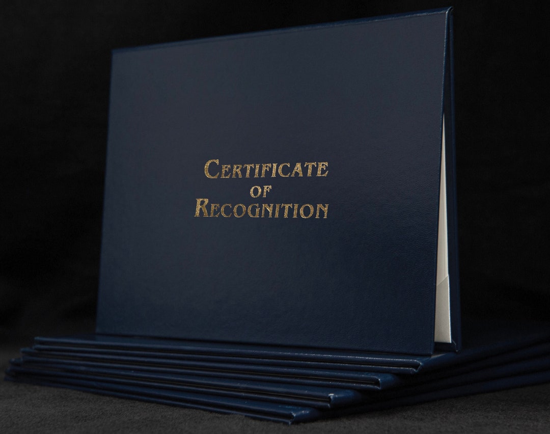 Certificate of Recognition Tent-style Document/award/certificate Cover ...