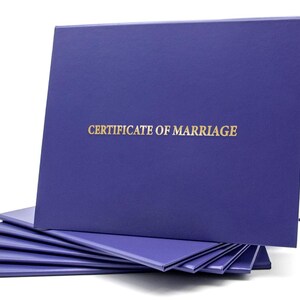 Marriage Certificate Cover | Non-padded Faux Leather With Serif Font ...