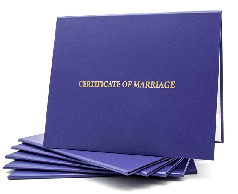 Marriage Certificate Cover | Non-padded Faux Leather With Serif Font ...