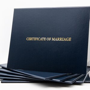 Marriage Certificate Cover | Non-padded Faux Leather With Serif Font ...