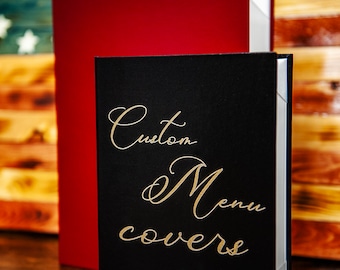 Leather Menu Cover - Etsy