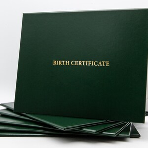 Customizable Birth Certificate Cover | Tent-style Non-padded Faux ...