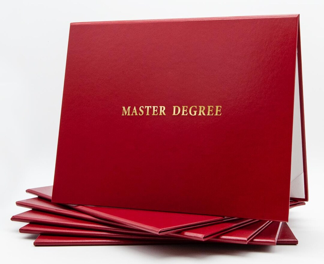 Document Cover for Master Degree | Non-padded Faux Leather With ...