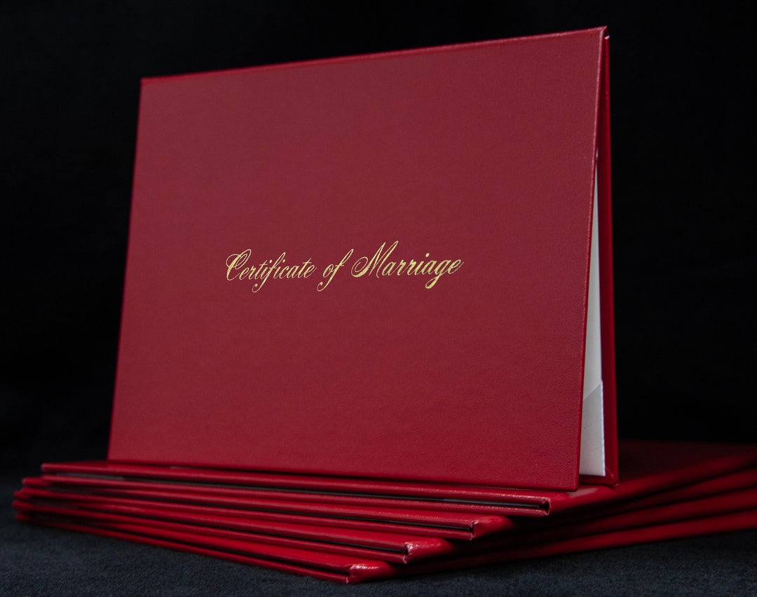 Stock Marriage Certificate Cursive Font Design Cover Hardback Textured ...